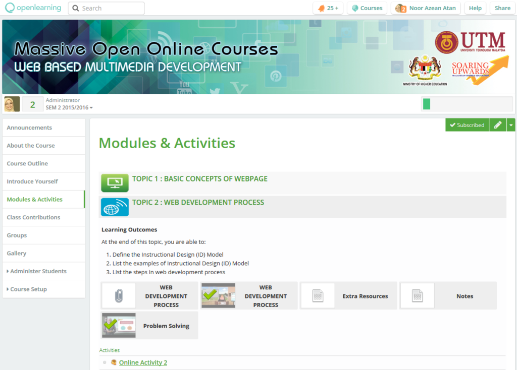 Massive Open Online Courses (MOOCs) | Assoc. Prof. Dr. Noor Azean Atan