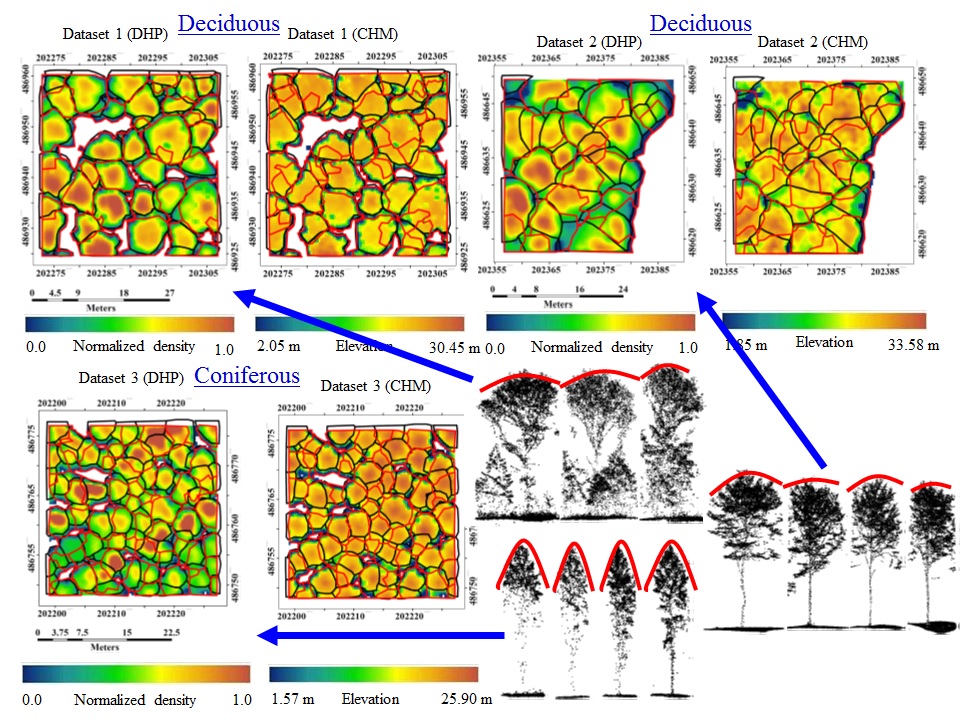 Novel Method Of Individual Tree Crown Delineation Inverse Watershed Segmentation On Density Of