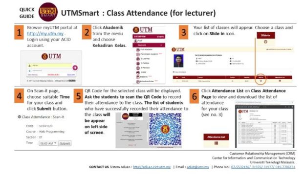 Permohonan UTMSMART Untuk Kehadiran Kelas | MShahrulnizam