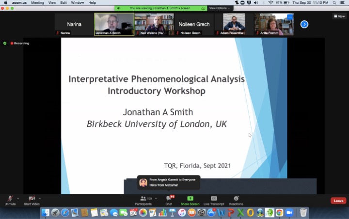 Attending Virtual Workshop Introductory Interpretative Phenomenological Analysis By Prof