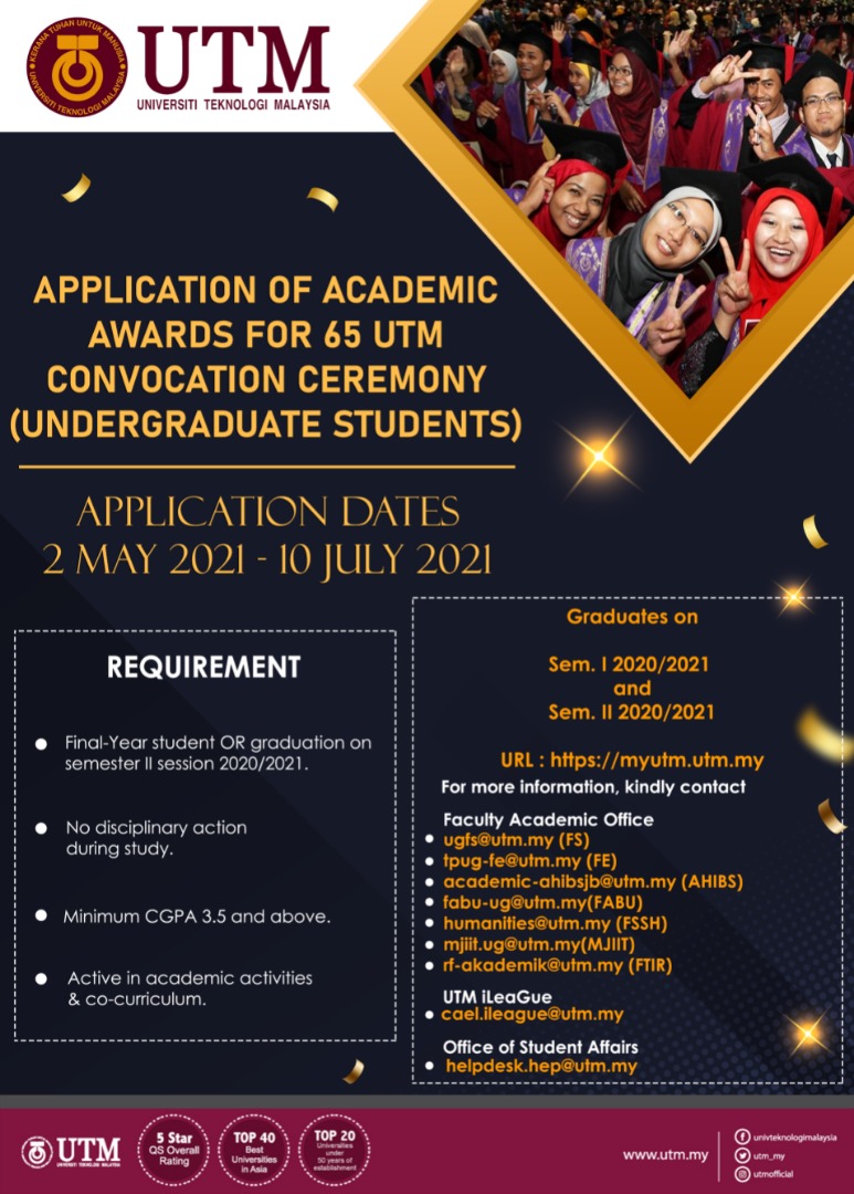 UTM final year student academic award application